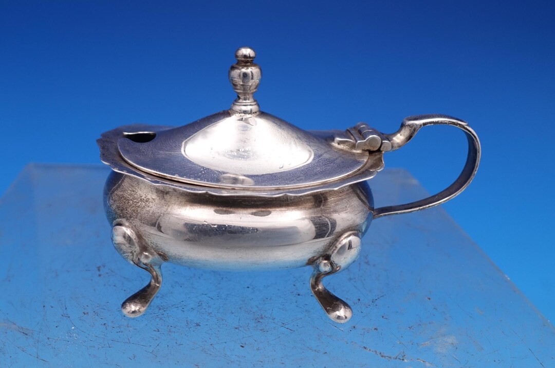 Barker Ellis Silver Co English Estate Sterling Silver Mustard Pot W ...