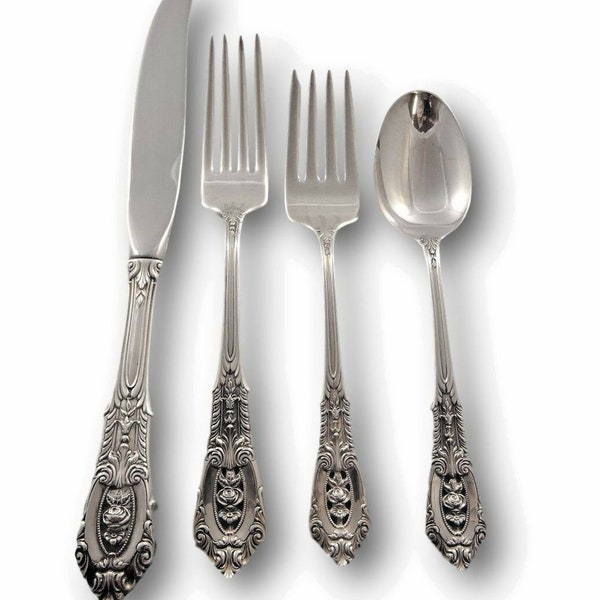 Wallace Rose Point Sterling Silver Flatware - Etsy
