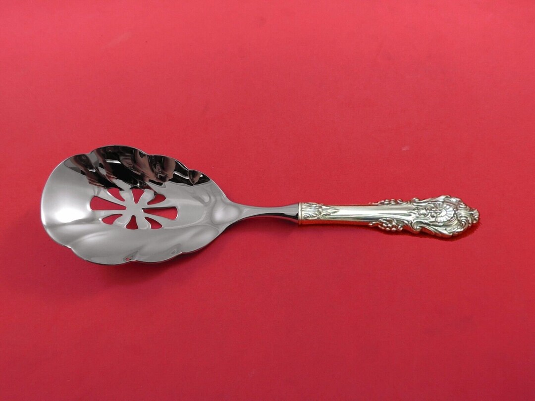 Sir Christopher by Wallace Sterling Silver Vegetable Spoon Pierced HH ...