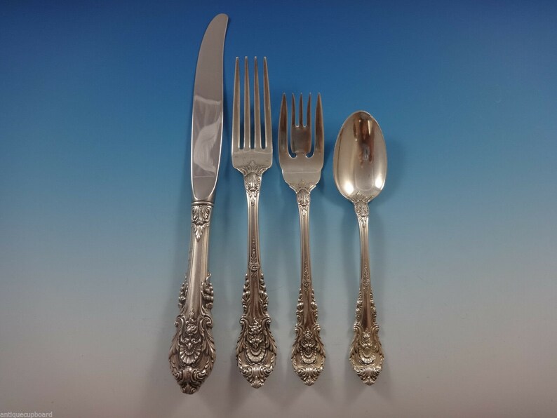 Sir Christopher by Wallace Sterling Silver Flatware Set for 12 Service ...