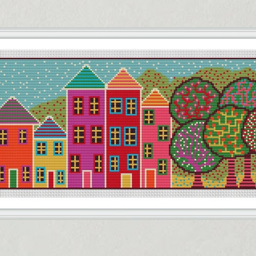 Deer Cross Stitch Pattern Folk Art Cross Stitch | Etsy