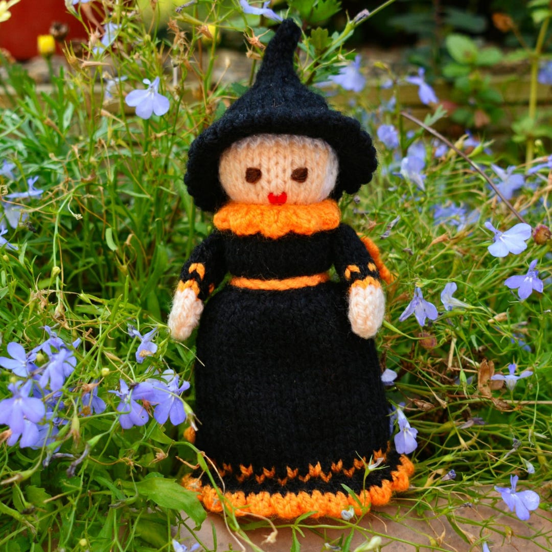 Witch Doll - Knitting Pattern - Knitted Doll - Halloween Witch ...