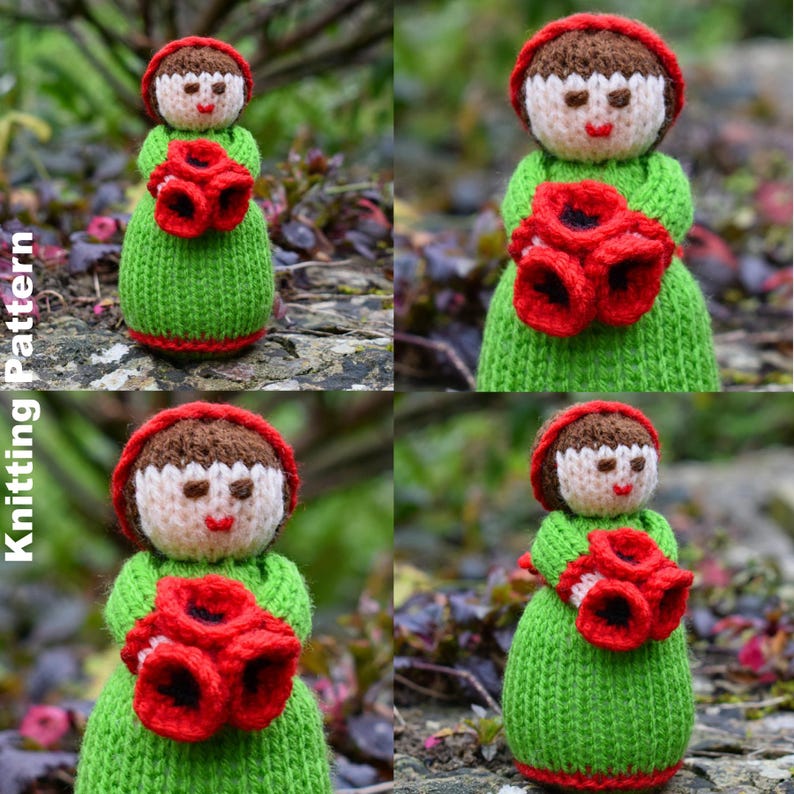 Poppy Flower Doll Knitting Pattern: Knitted Toys (digital Download) - Etsy