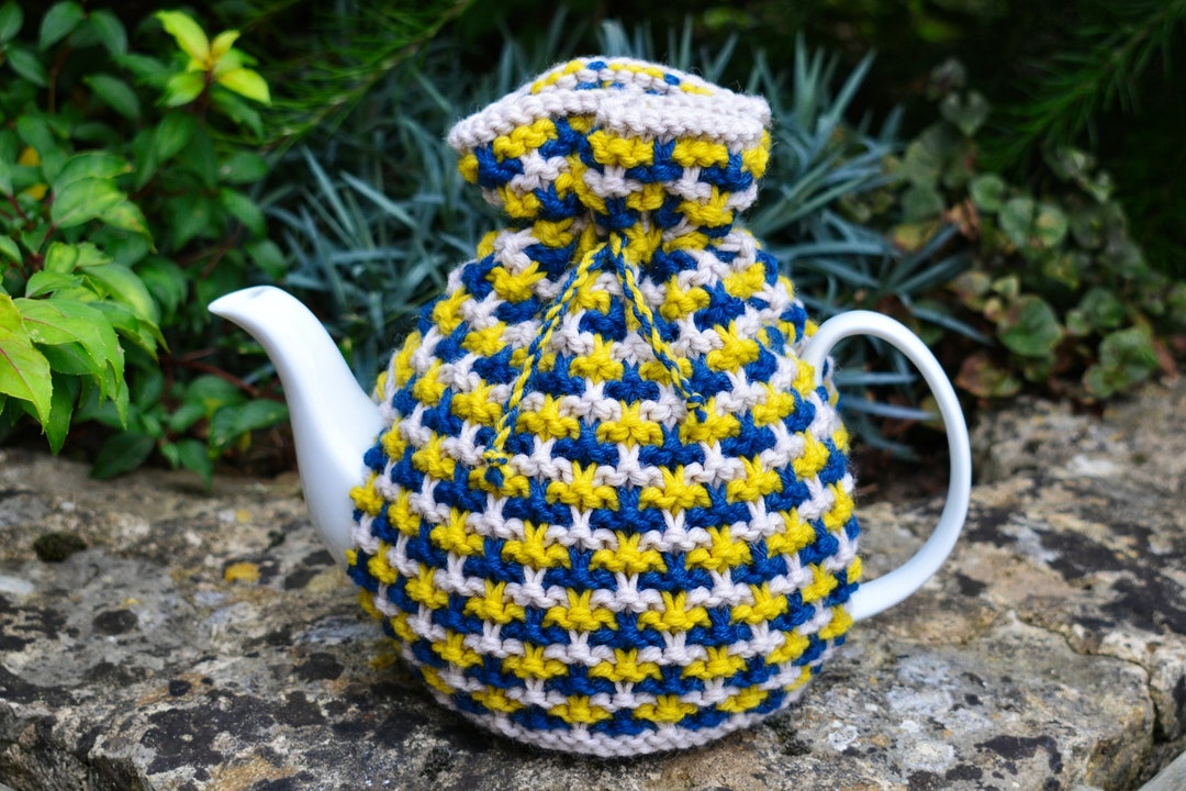 Textured Tweed Teapot Cosy Knitting Pattern Knitted Cozy Home Decor ...