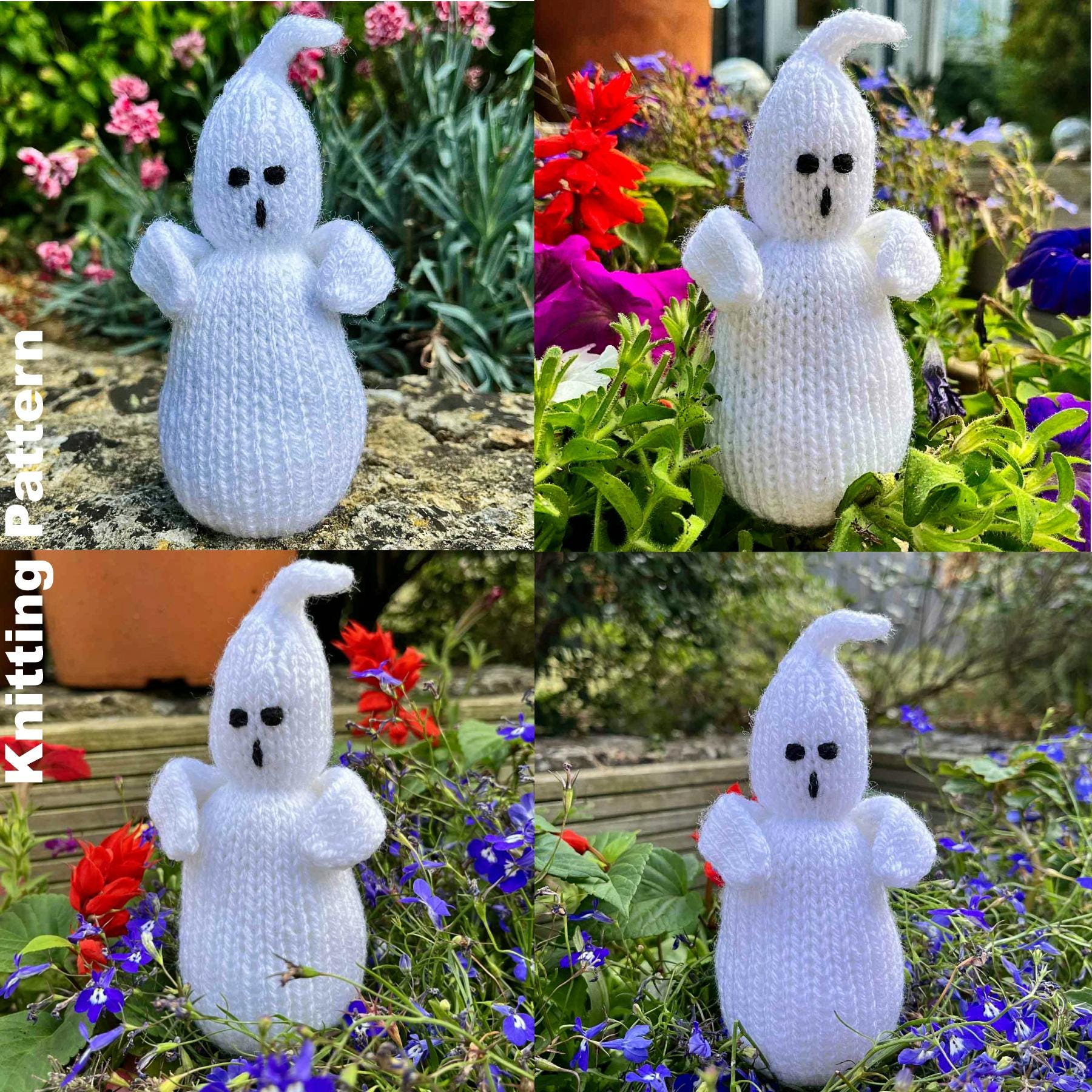 Halloween Ghost Doll Knitting Pattern: Knitted Toys (digital Download ...
