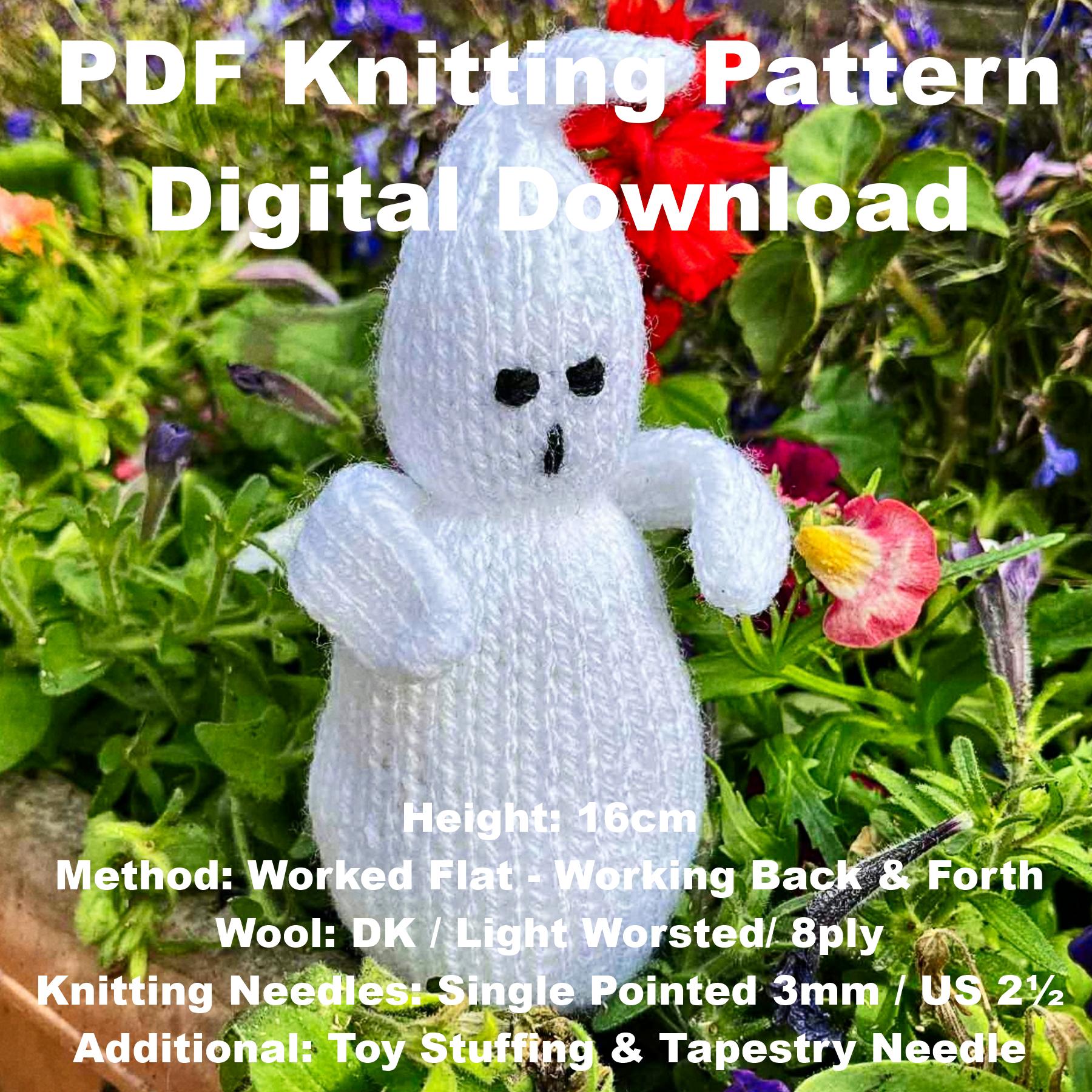 Halloween Ghost Doll Knitting Pattern: Knitted Toys (digital Download ...