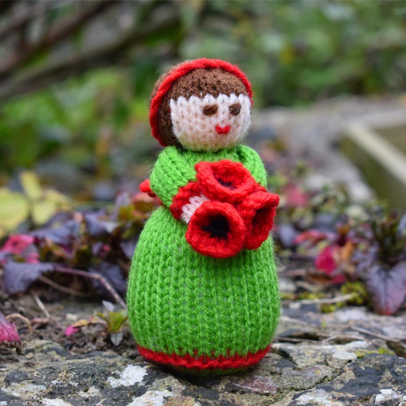 Poppy Doll - Knitting Pattern - Remembrance Doll - Toy Knitting Pattern ...