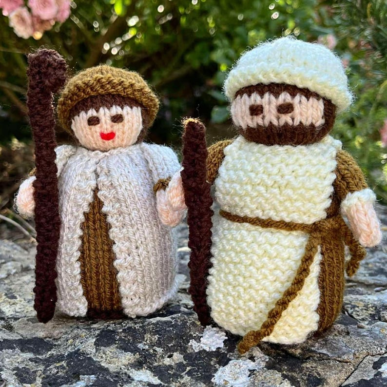 Nativity Shepherd Dolls Knitting Pattern: Knitted Toys (digital ...