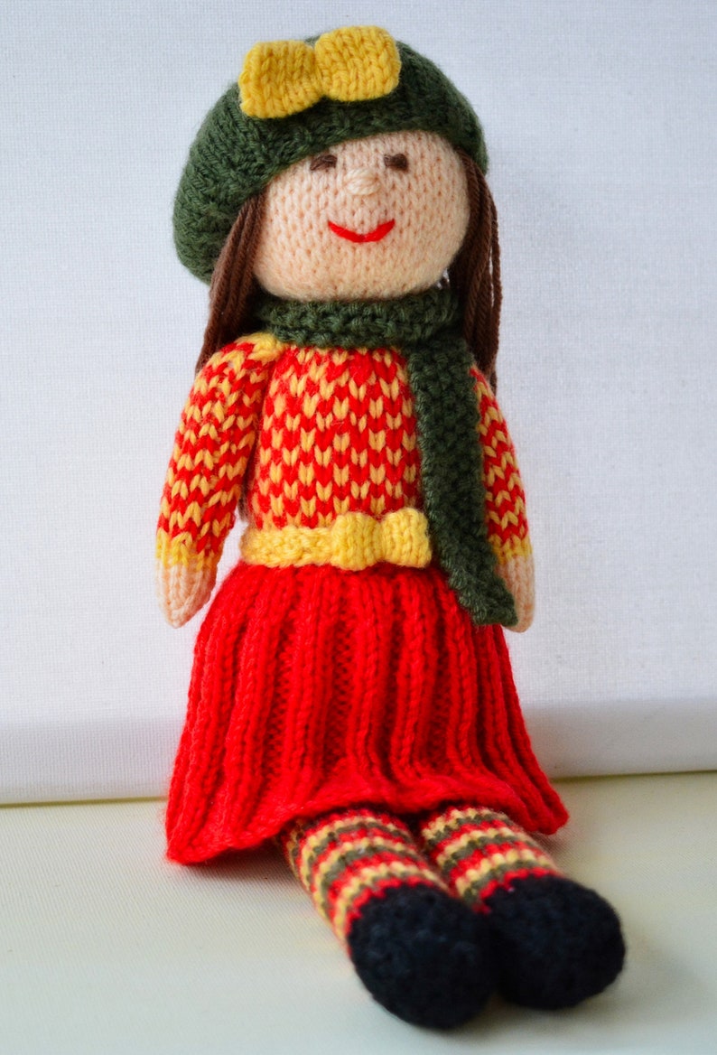 Autumn Rag Doll Knitting Pattern Doll Making Pattern Knitted - Etsy