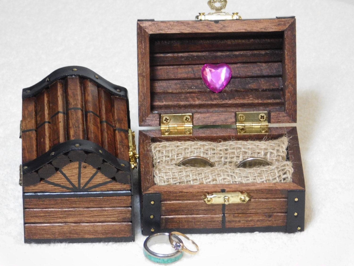 Treasure Chest Wedding Ring Box Proposal Engagement | Etsy