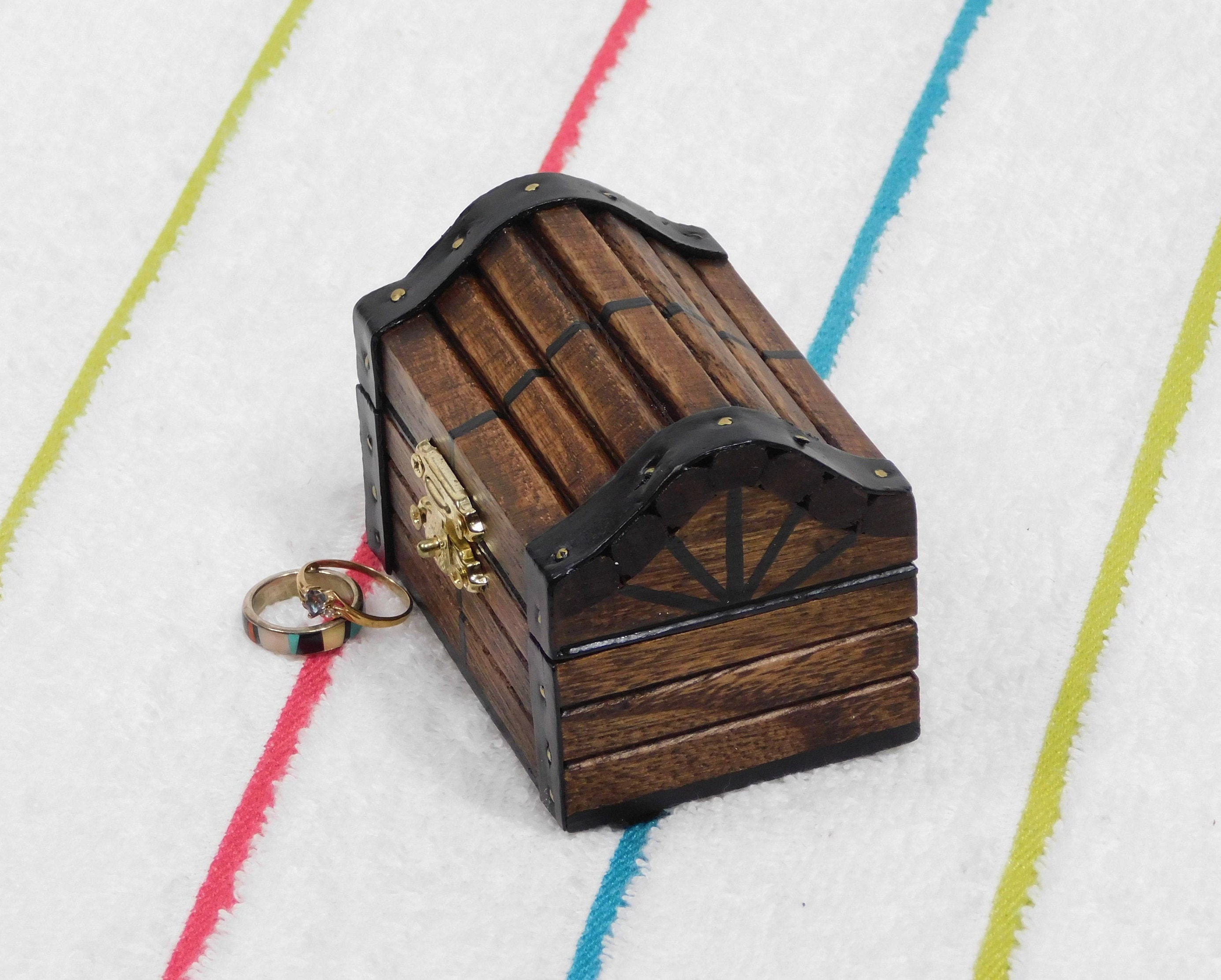 Treasure Chest Wedding Ring Box Proposal Engagement | Etsy