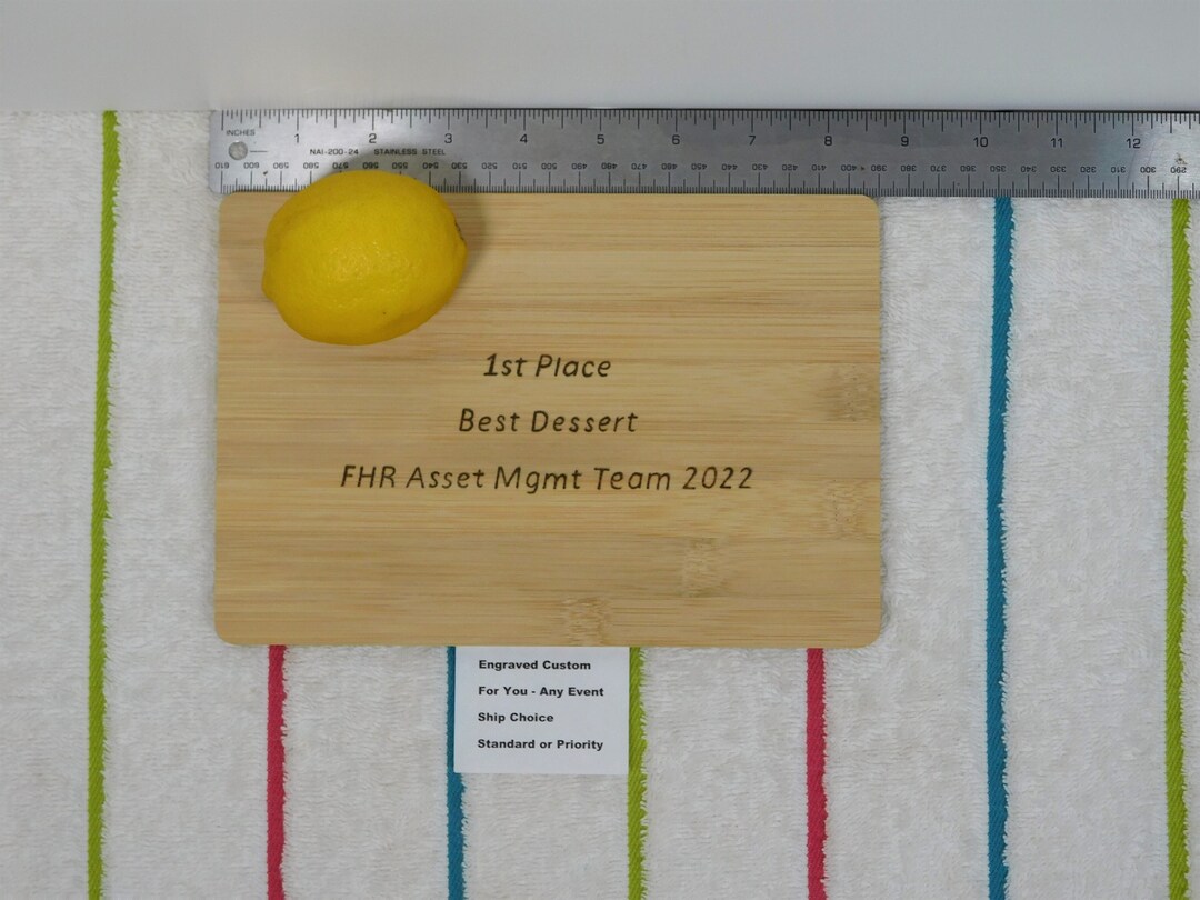 6x8.75 Baking Award, Dessert Contest, Bake off Trophy, Cutting Board ...