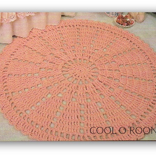 Crochet Round Rug Pattern Pdf Vintage Circular Rug Pattern - Etsy