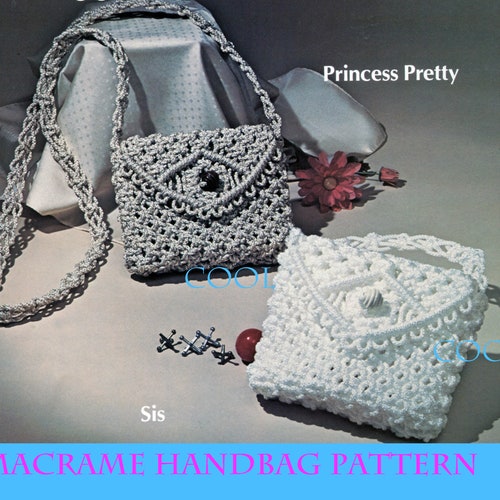 Macrame Shoulder Bag PDF Pattern DIY Macrame Boho Hippie Bag - Etsy