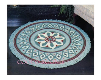Shabby Chic Round Rug - Etsy