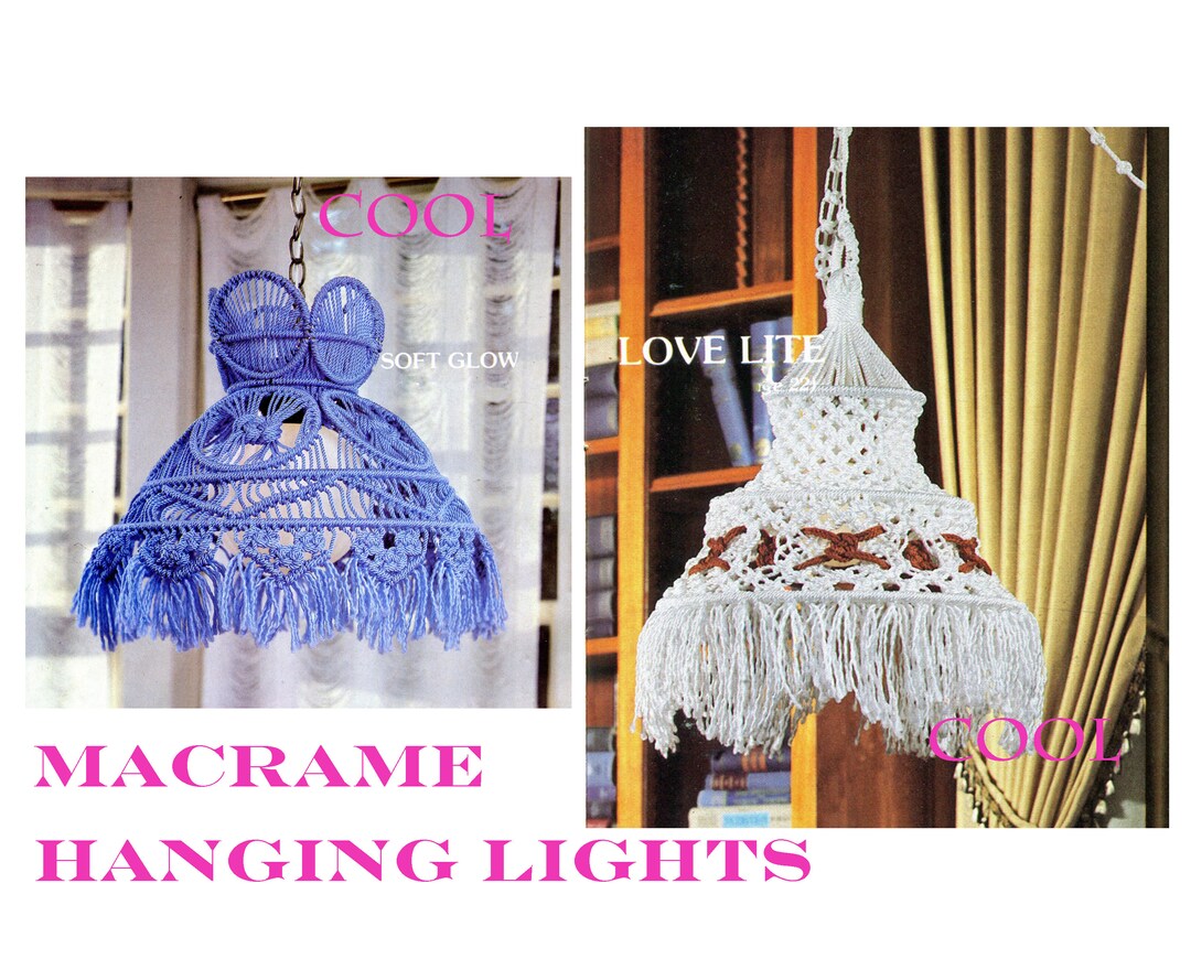 DIY Macrame Pattern Hanging Light Pattern Home Decor - Etsy