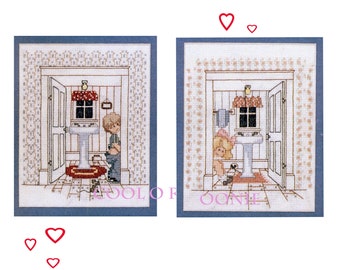 Bathroom Cross Stitch Pattern | Etsy