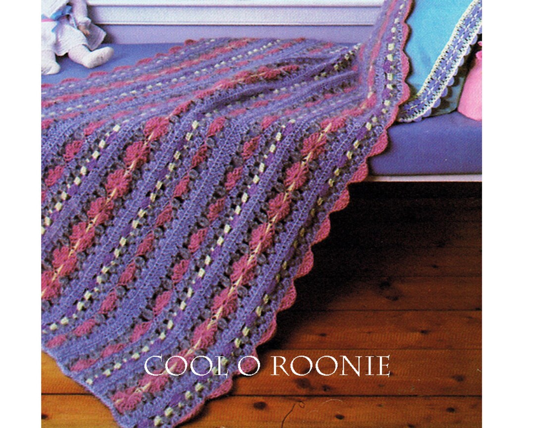 Afghan Crochet Pattern Vintage Crochet Pattern Blanket Throw Pattern ...