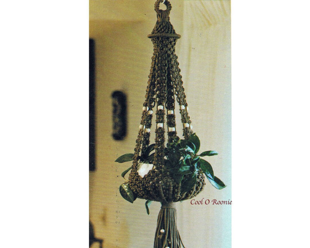 PDF Macrame Pattern Instant Download Plant Hanger Pattern 1970's Plant ...