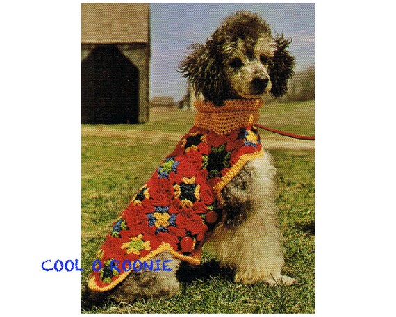 Craft Supplies & Tools Crochet Dog Poncho and Hat Pattern Vintage ...