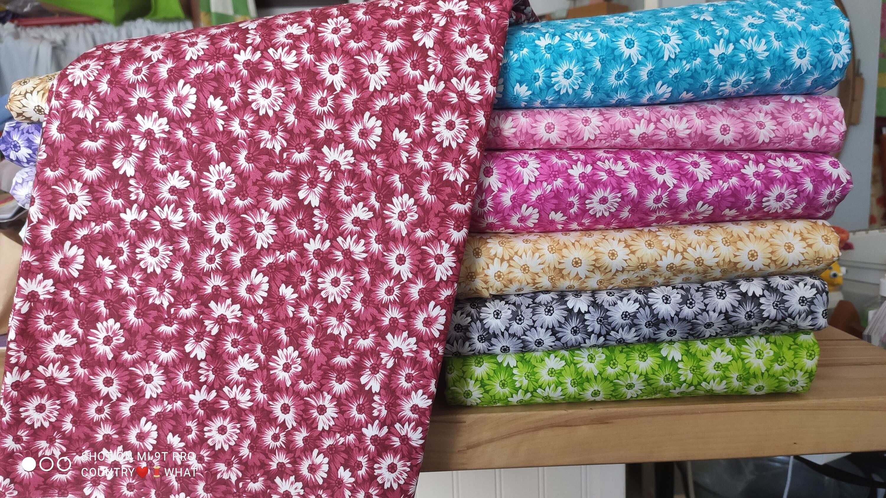 Sunshine, Daisy Fabric, Multi-color, 100% Cotton - Etsy