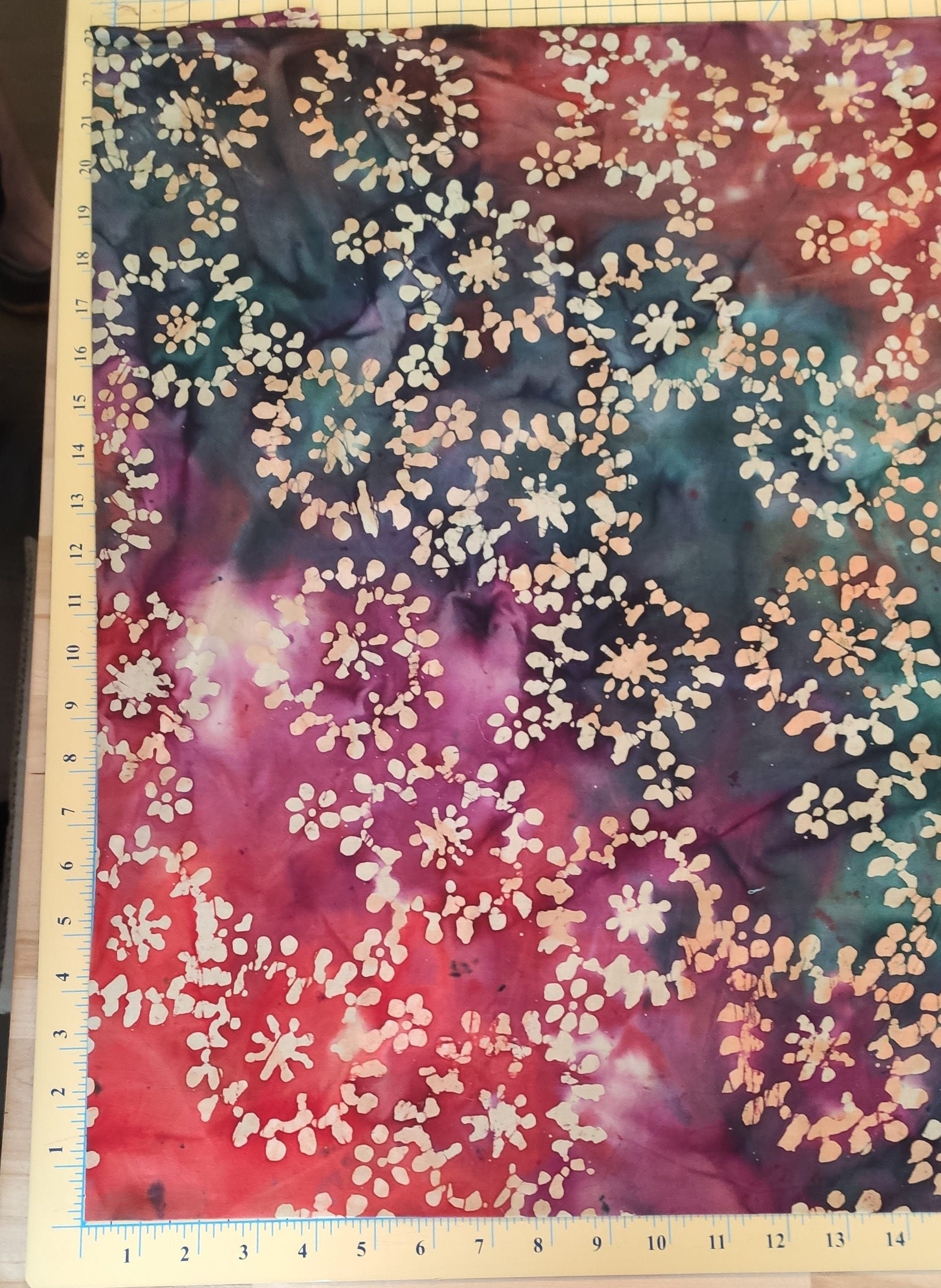 Batik 1 100% Cotton Hand Dyed Fabric by the Yard | Etsy