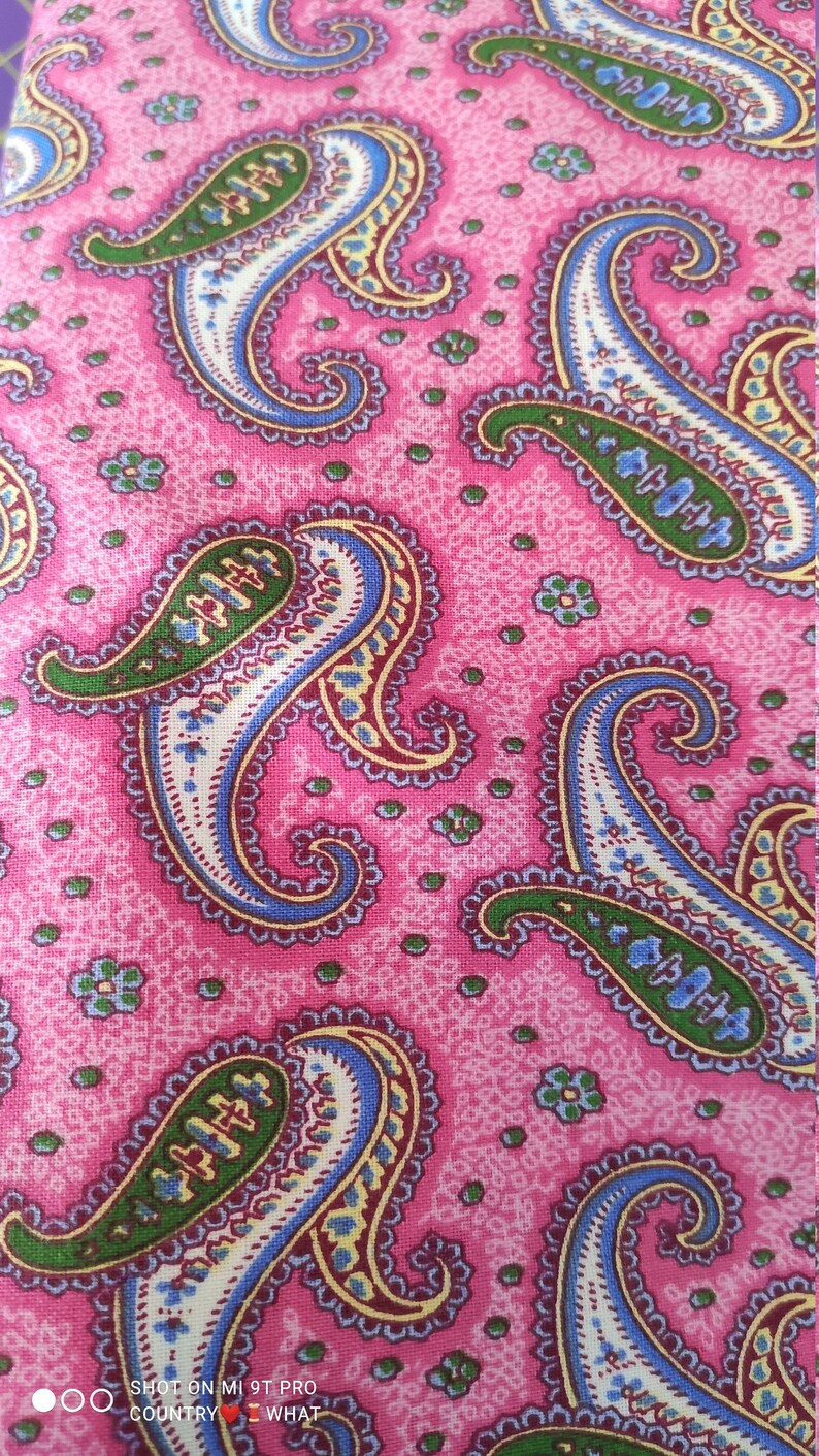 Paisley Fabric Multi-Color 100% Cotton Fabric | Etsy