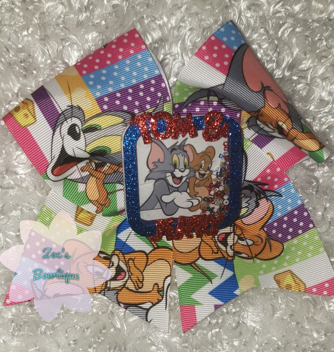 Cartoon Inspired Tom and Jerry Cheerbow - Etsy
