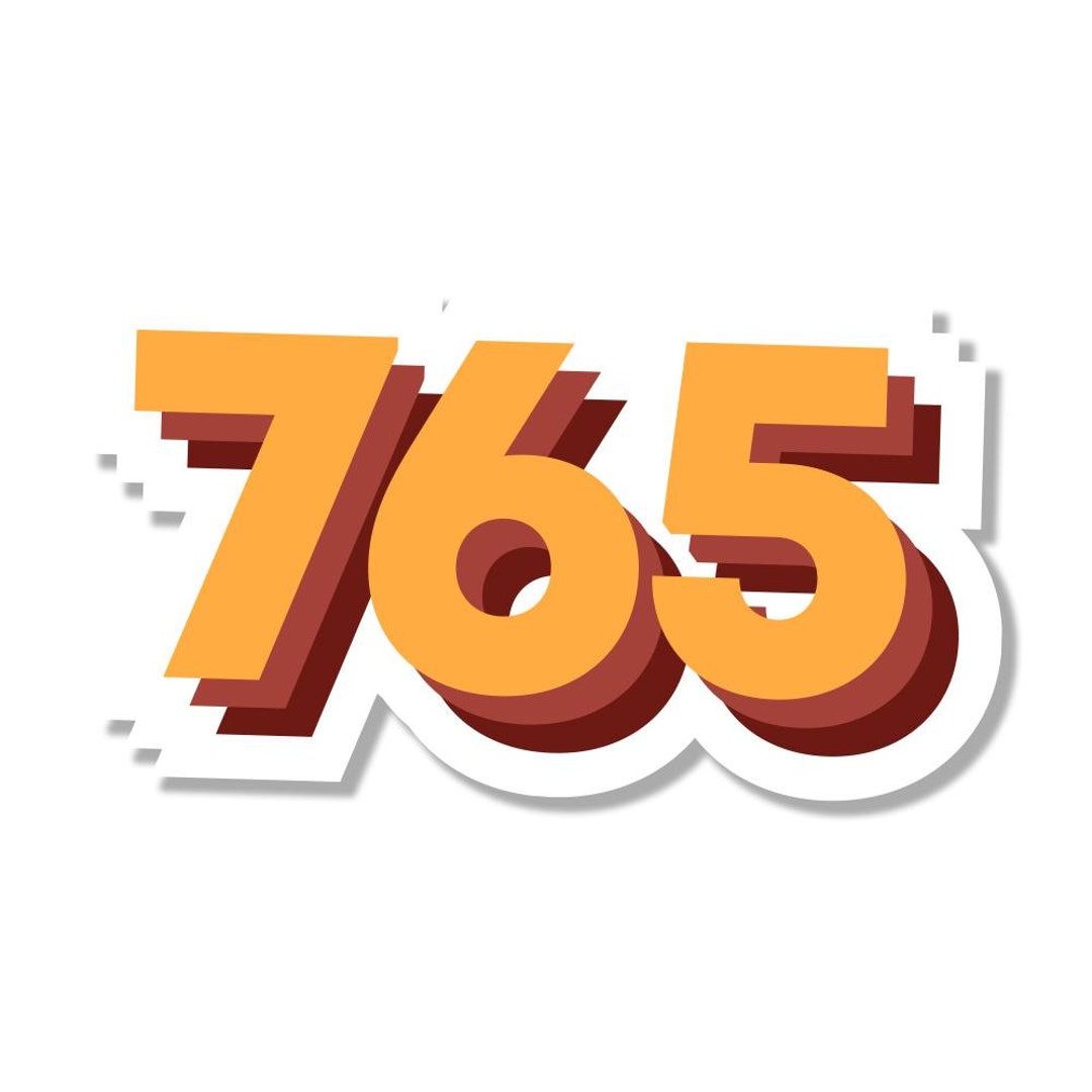 765 Area Code Sticker - Etsy