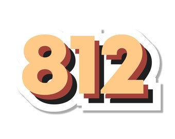 812 Area Code - Etsy