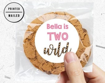 Custom Two Wild Safari Stickers, Wild One, Safari Animals Theme, Wild ...