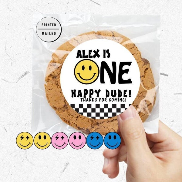 One Happy Dude Thank You Stickers - Etsy