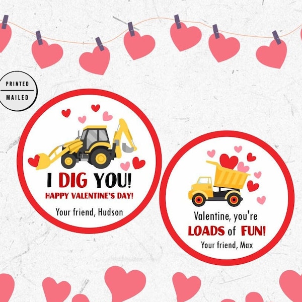 I Dig You Valentine Stickers - Etsy