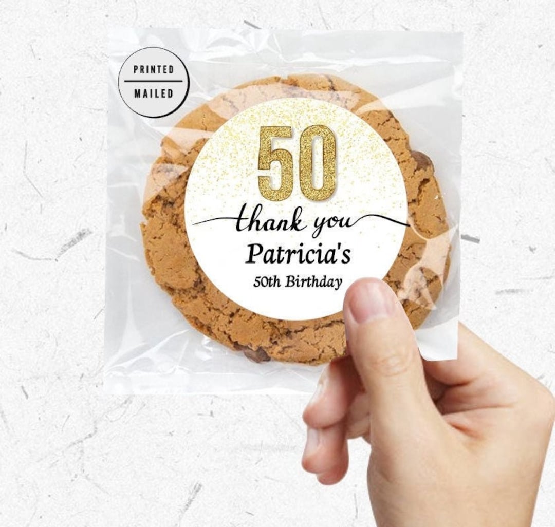 Birthday Stickers, 50th Birthday Stickers, Gold, Glitter, Personalized ...