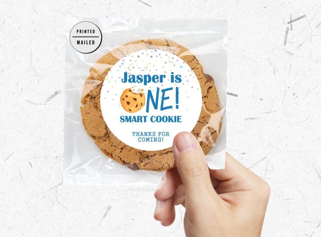 One Smart Cookie First Birthday Party, Cookie Favor Sticker, - Etsy