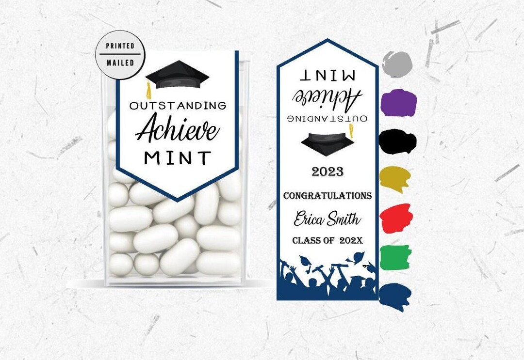 12 Tic Tac Stickers Senior Graduation Thank You Stickers ...