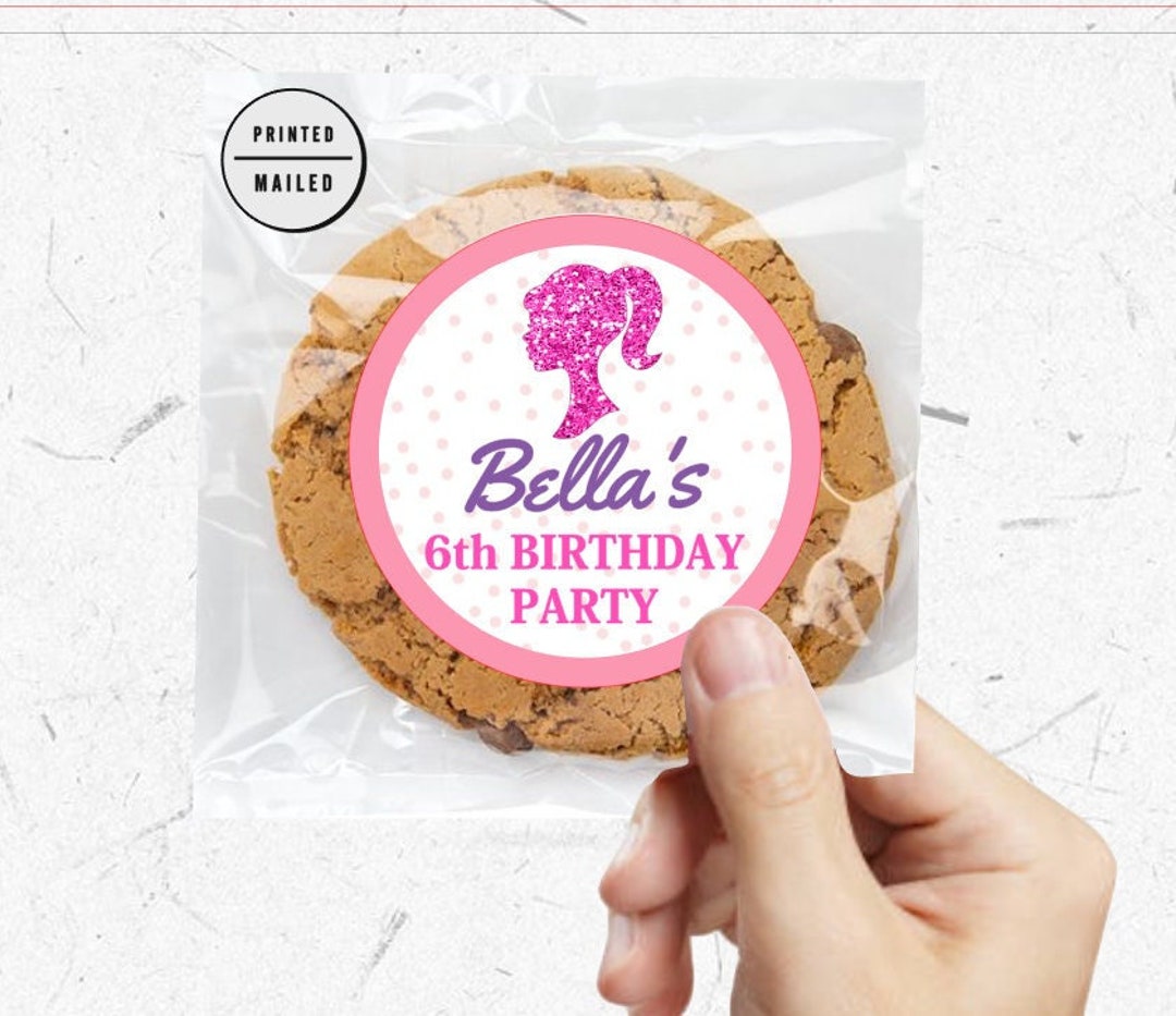 Personalized Birthday Party, Birthday Stickers, Pink Doll Stickers ...