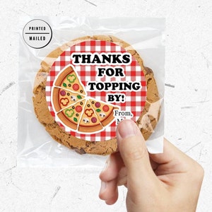 Pizza Party Stickers, TOPPING BY! Italian Party Stickers, Thank You ...