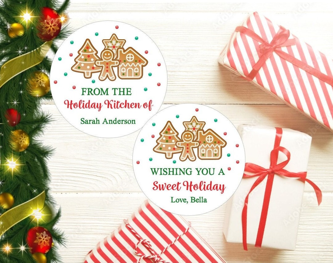 Christmas Baking Labels, From the Holiday Kitchen Of, Baked Goods ...