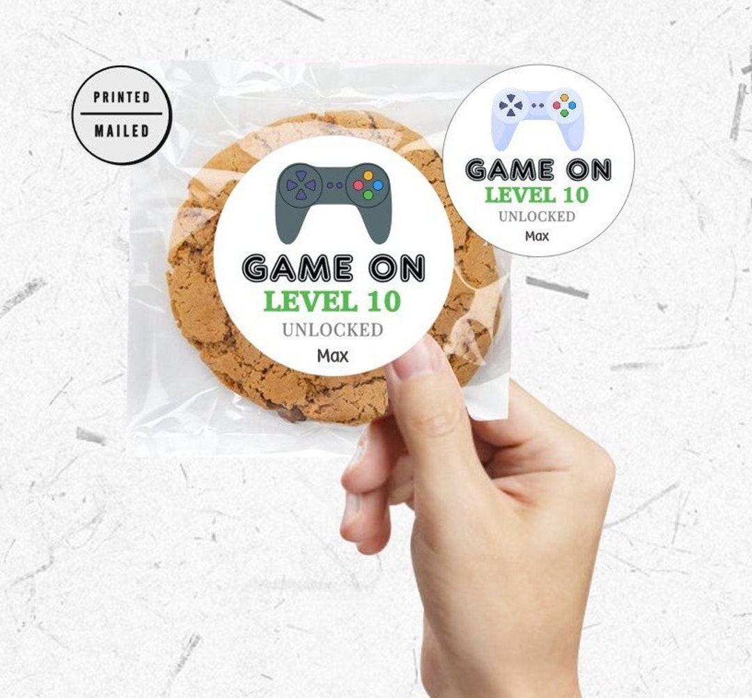 Video Game Birthday Party Stickers, Game Over! Video Game Sticker ...