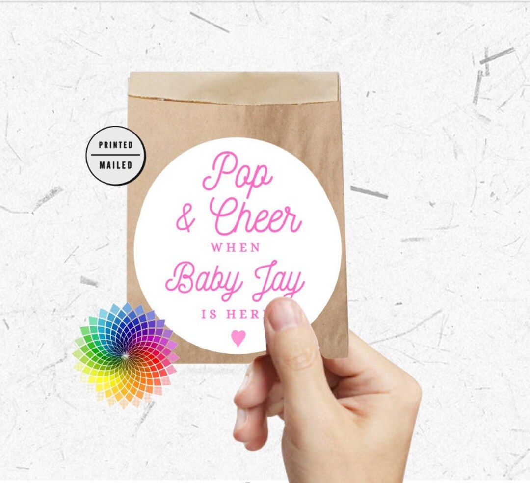 Pop and Cheer When Baby is Here Baby Shower Favors Favor, Baby Shower ...