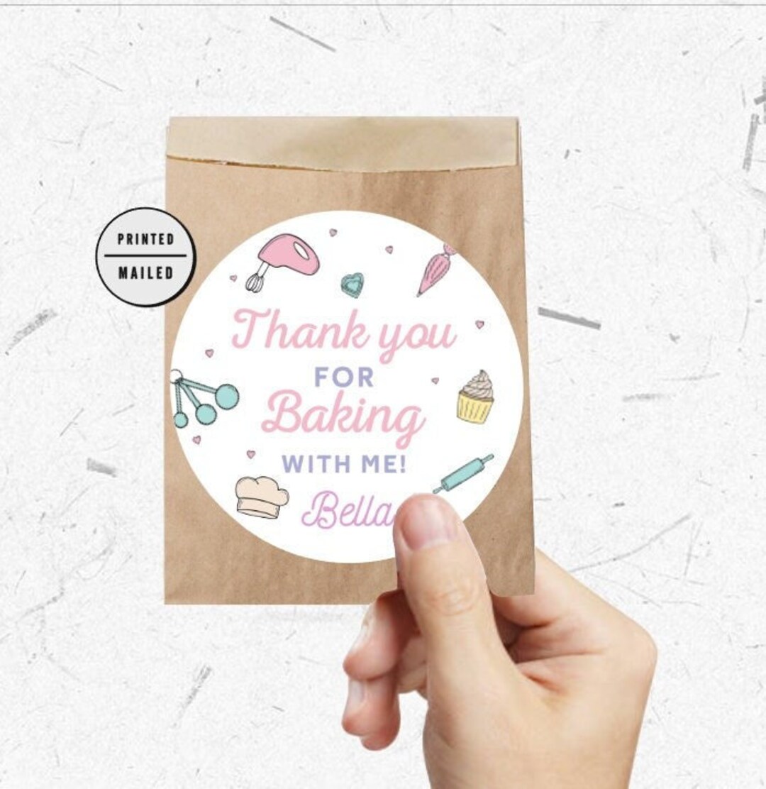 Baking Birthday Thank You Party Favor Cooking Decoration Kitchen Bake ...