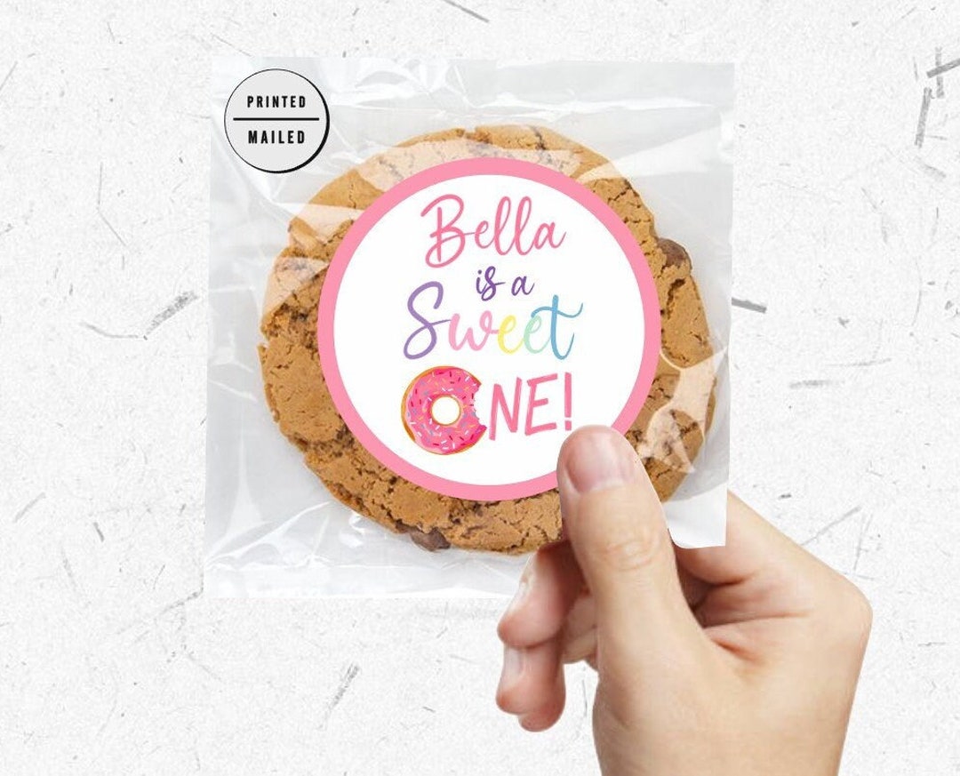 Birthday Stickers, Sweet One Donuts Birthday, Thank You Stickers, 1st ...