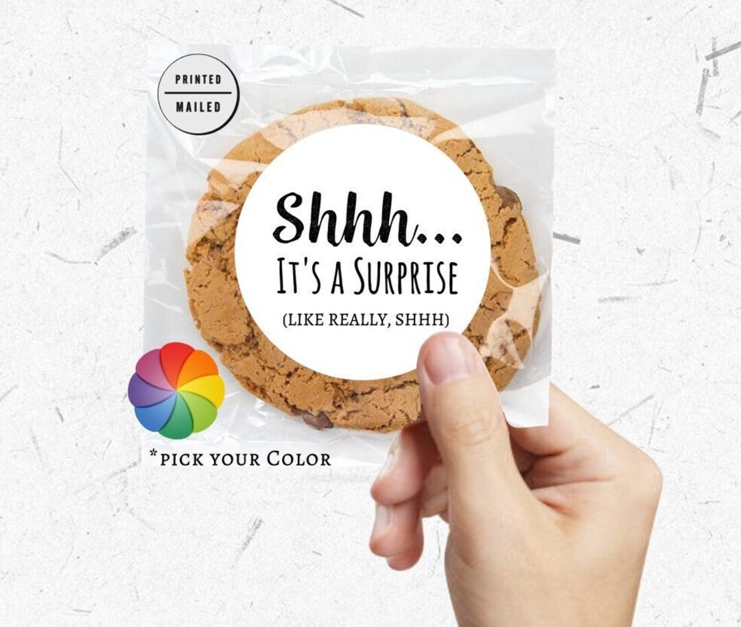 SHHH... It's a Secret Stickers, Party Stickers, Gender Reveal, Baby ...