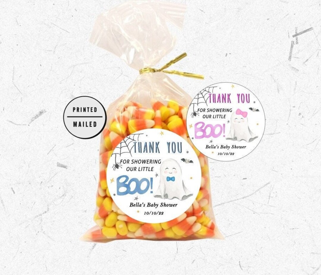 Little BOO Baby Shower Favor Stickers, Halloween Baby Shower, Halloween ...