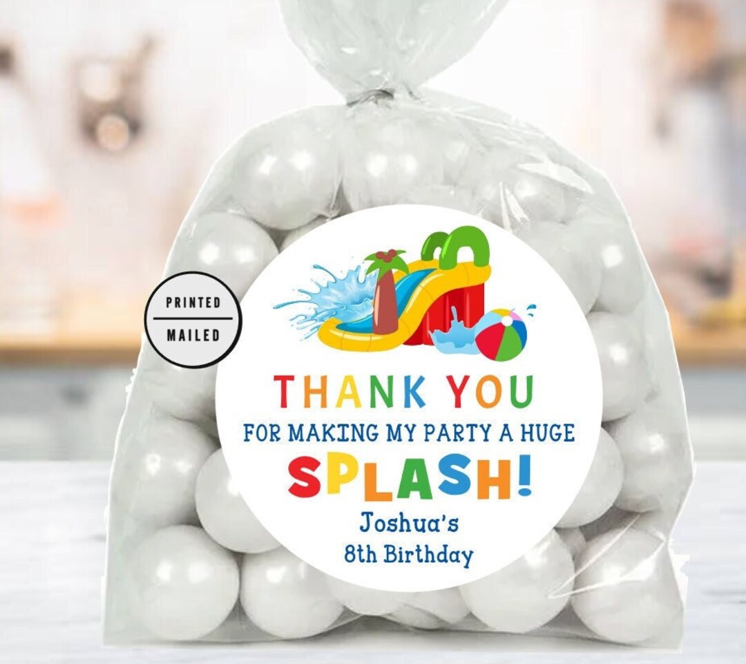 Waterslide Party Sticker, Pool Party, Water Slide Party, Pool Party ...