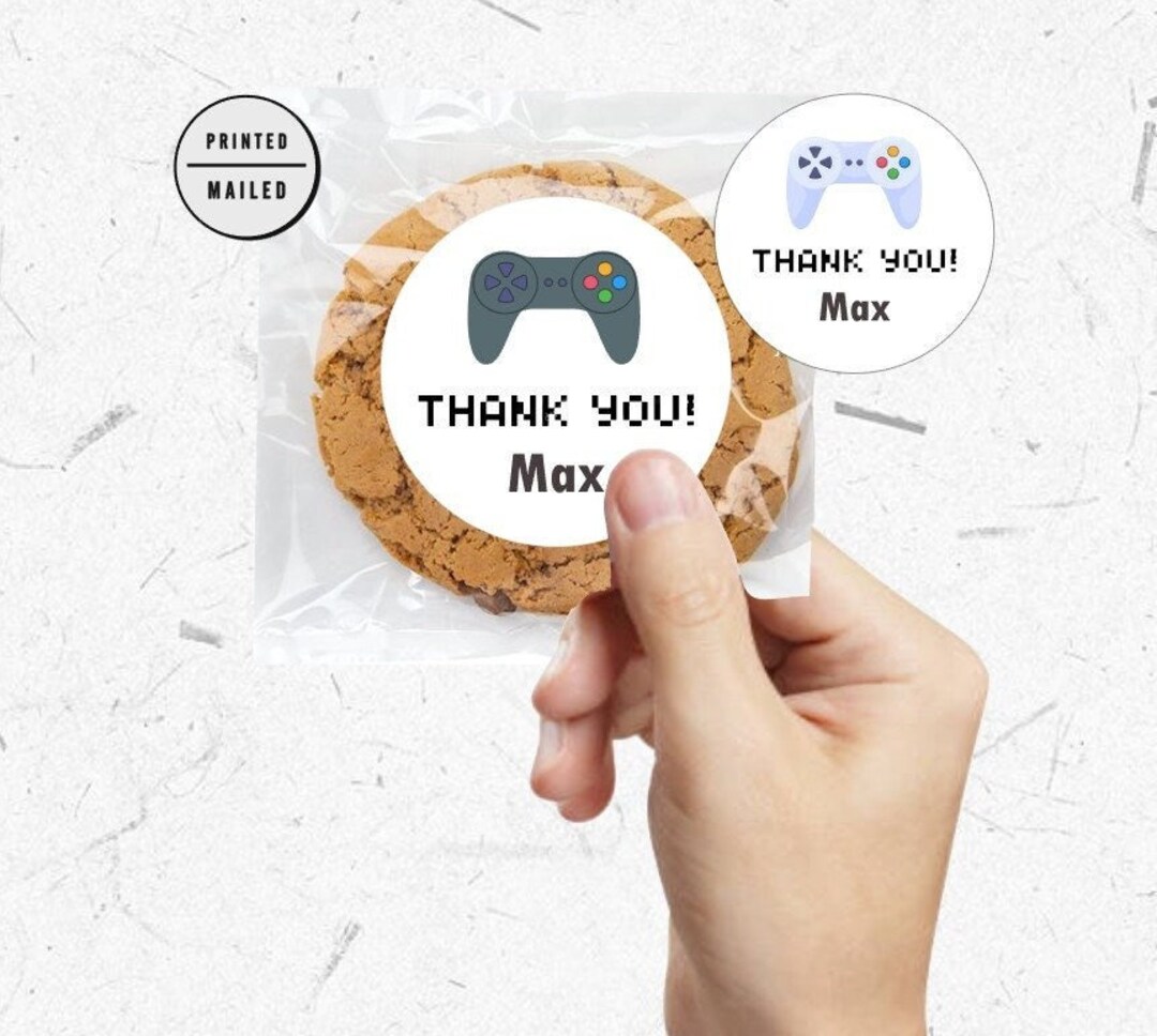 Video Game Birthday Party Stickers, Game Over! Video Game Sticker ...