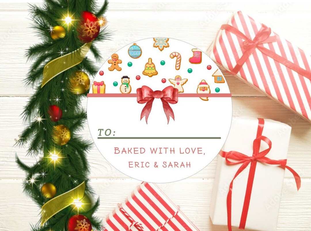 Christmas Baking Labels, From the Holiday Kitchen Of, Baked Goods ...