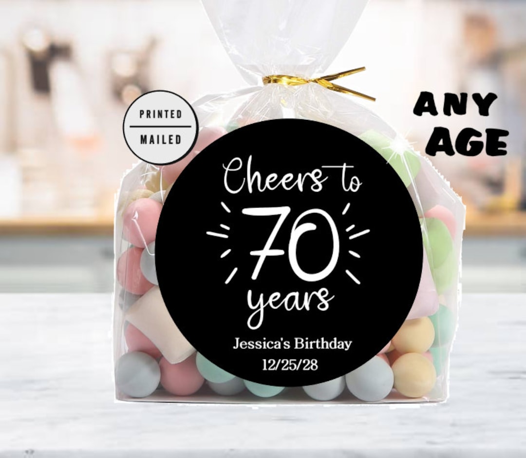 Personalized Cheers to Birthday Round Stickers, Round, Birthday ...