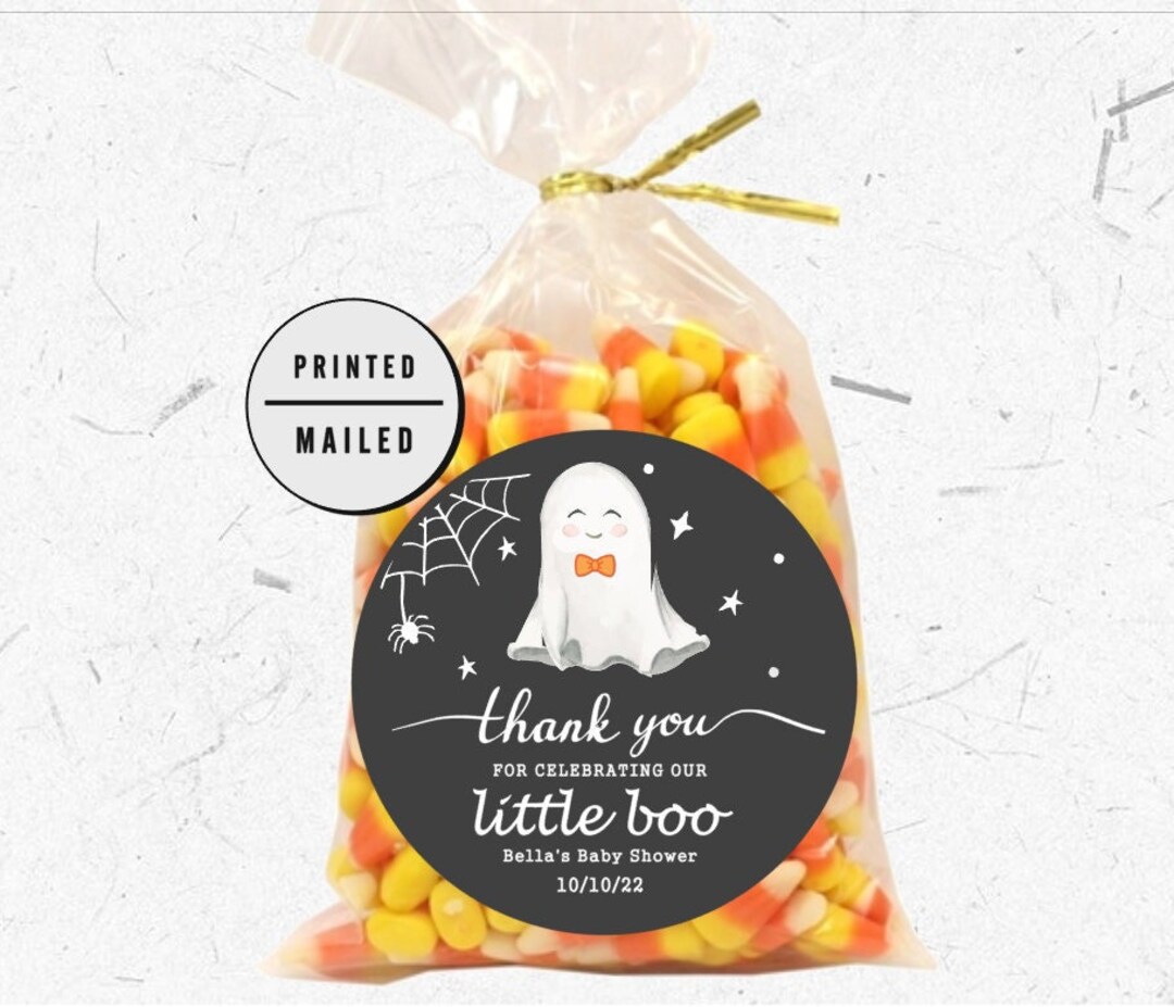 Little BOO Baby Shower Favor Stickers, Halloween Baby Shower, Halloween ...